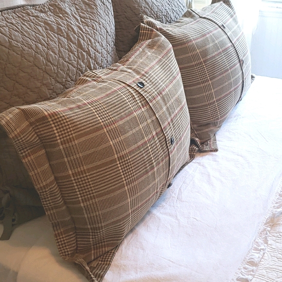 Daniel Stuart Studio | Bedding | Rare Daniel Stuart Studio Plaid Shams ...